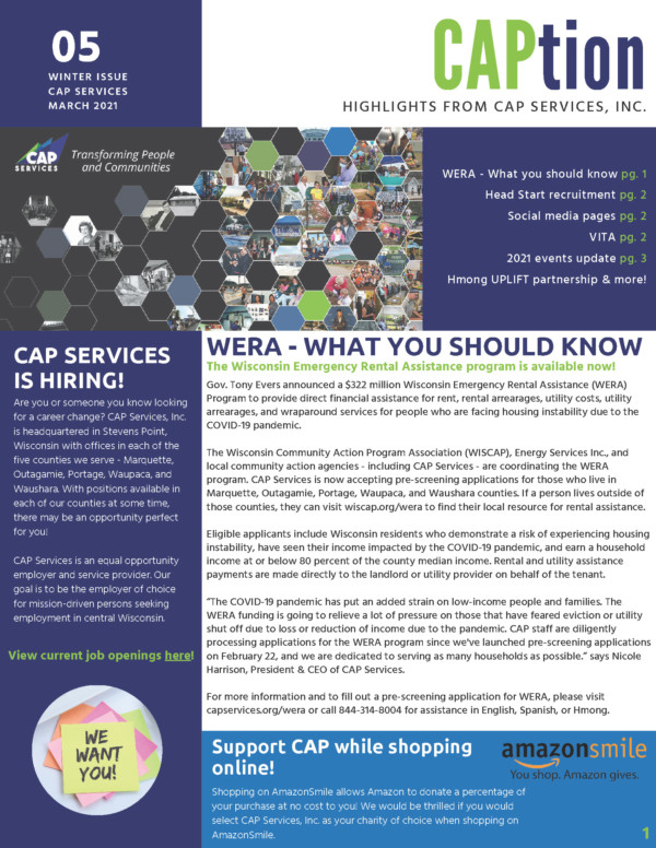 Newsletter – CAP Services Inc.