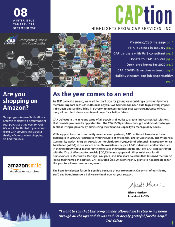 Newsletter – CAP Services Inc.